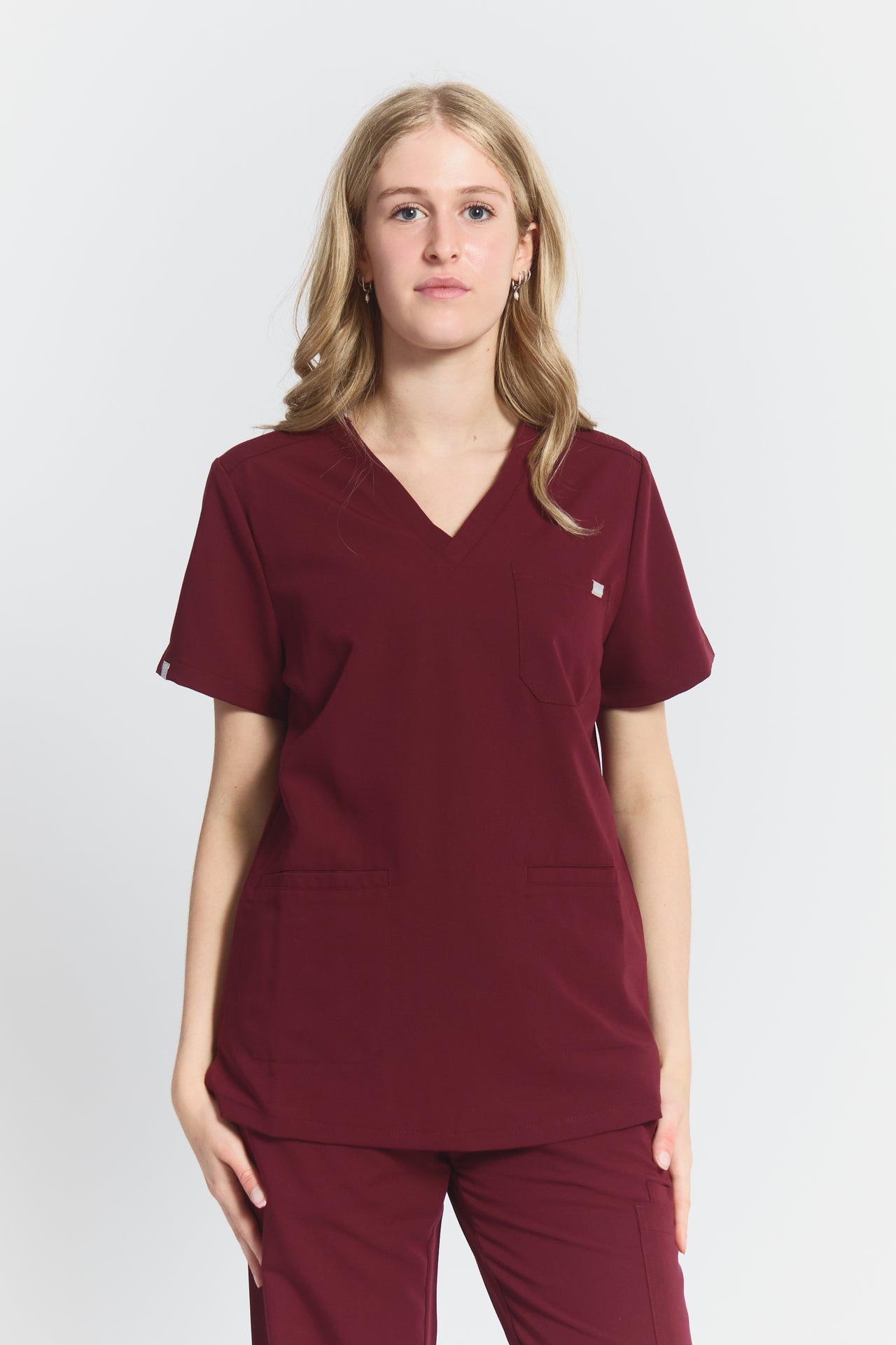 Victoria Scrub Top - Burgundy – JOIIA